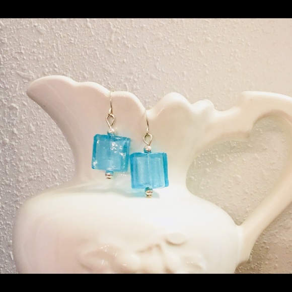 Jewelry | Ice Cube Blue Dangle Earrings | Poshmark